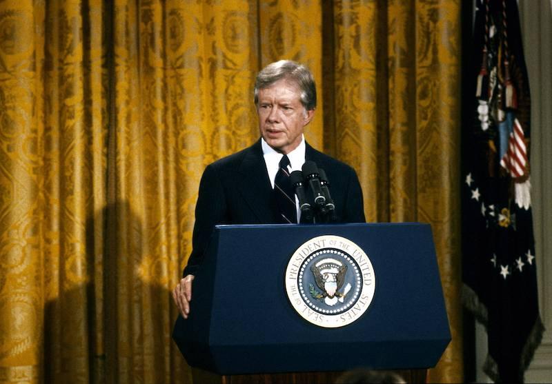 Jimmy Carter Makes Appearance At Rosalynn Carter's Memorial Service