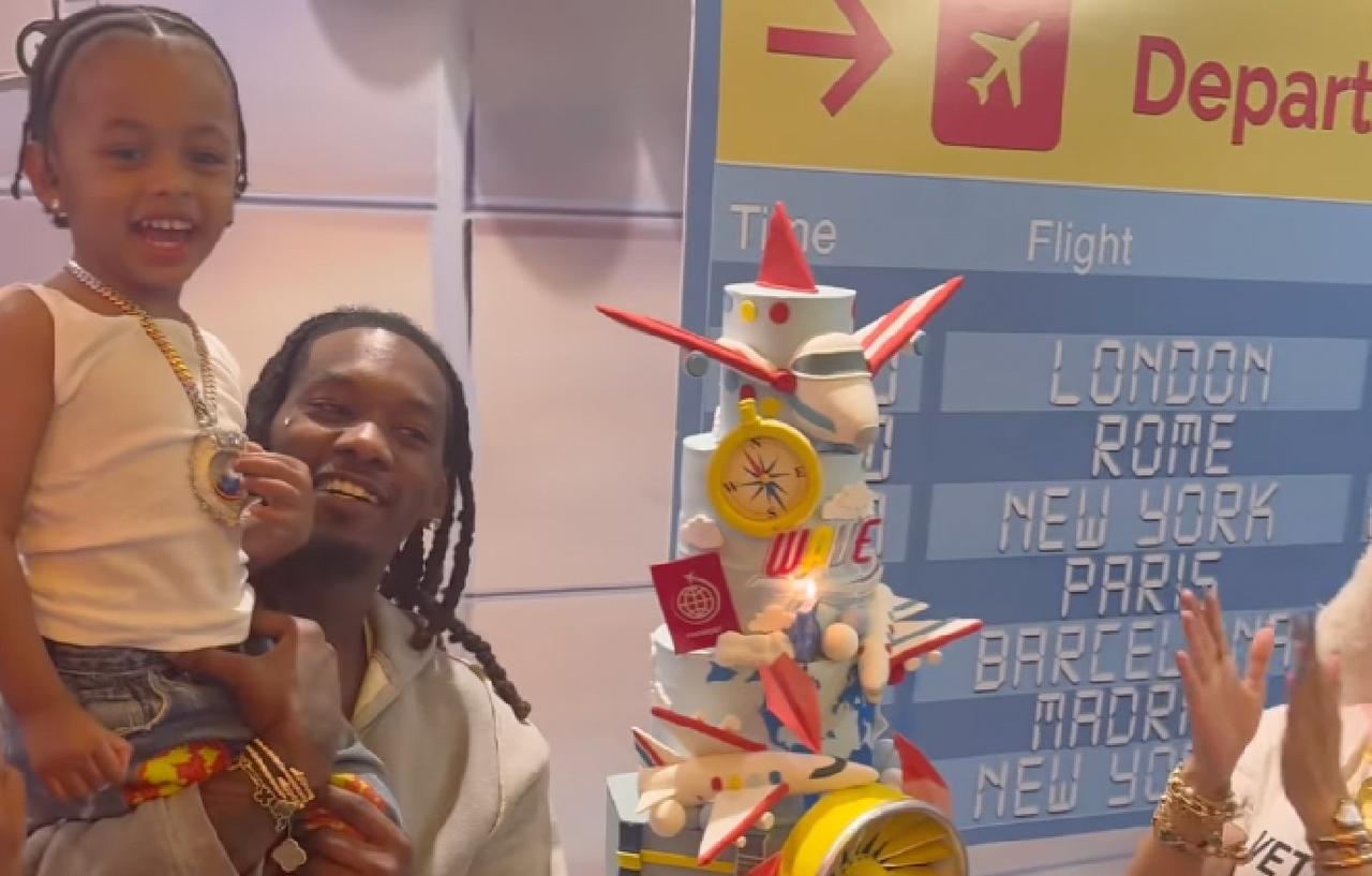 Pregnant Cardi B & Ex Offset Reunite For Son Wave's Third Birthday