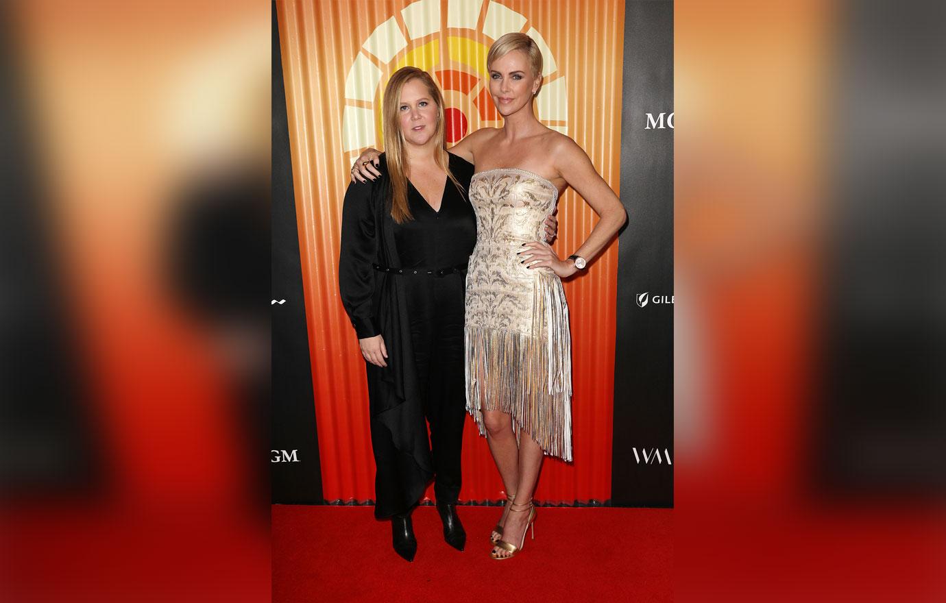 Amy Schumer Makes First Post-Baby Appearance At Charlize Theron's ...