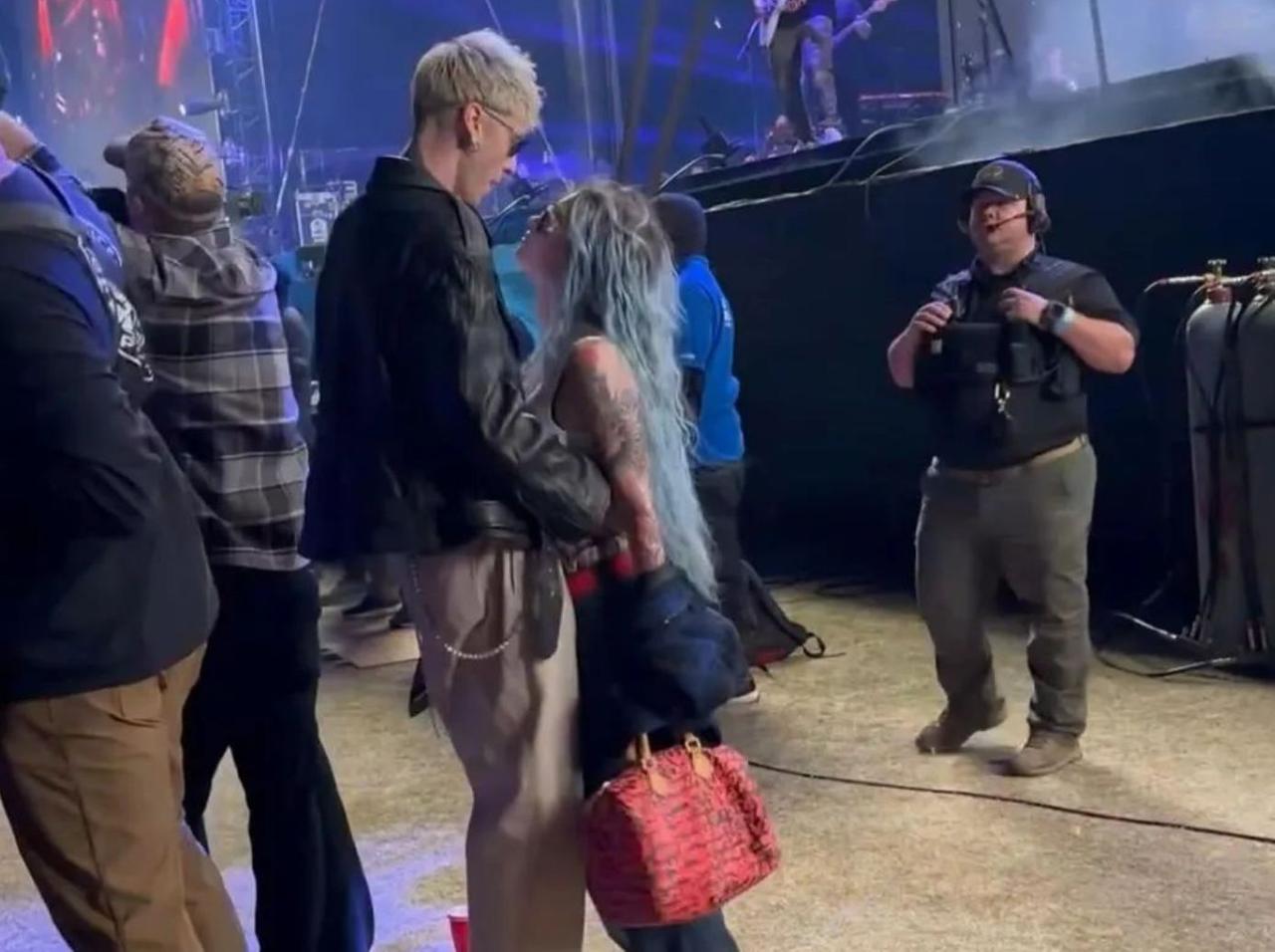 Megan Fox & Machine Gun Kelly Get Affectionate At Stagecoach: Watch