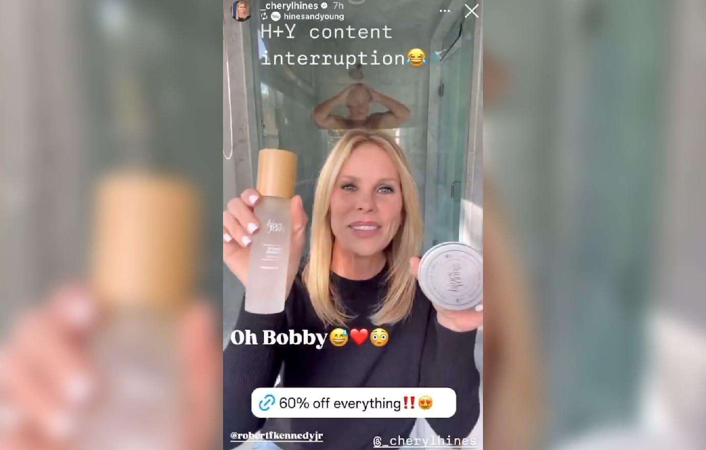RFK Jr. Called Out For Video Of Him Showering Behind Wife Cheryl Hines