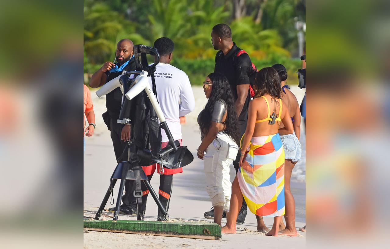 Lil Kim, Mya And Chilli From TLC Film New Project In The Barbados