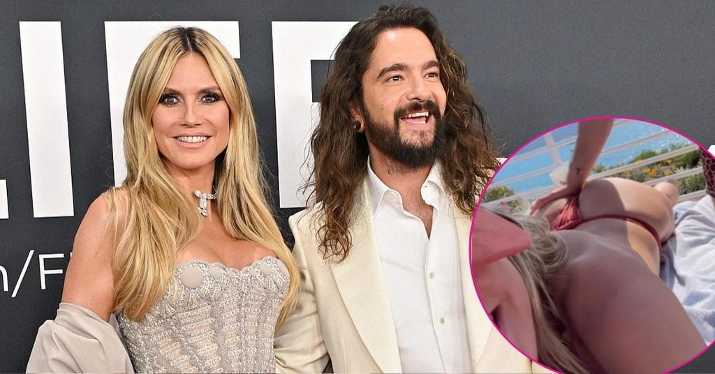 Heidi Klum Gets Spanked By Tom Kaulitz As He Puts Sunscreen On Her Bum