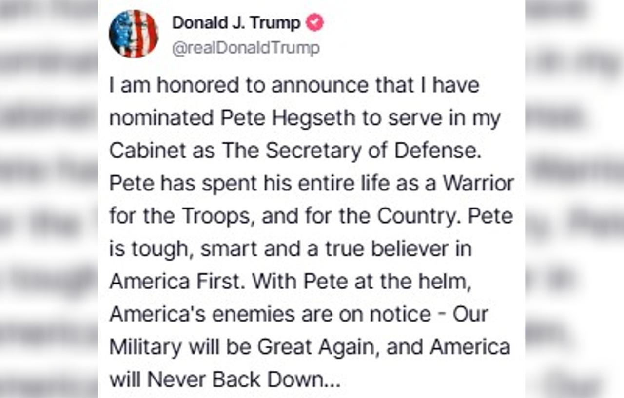 Donald Trump Sec Def Pick Pete Hegseth Slammed For Controversial Views