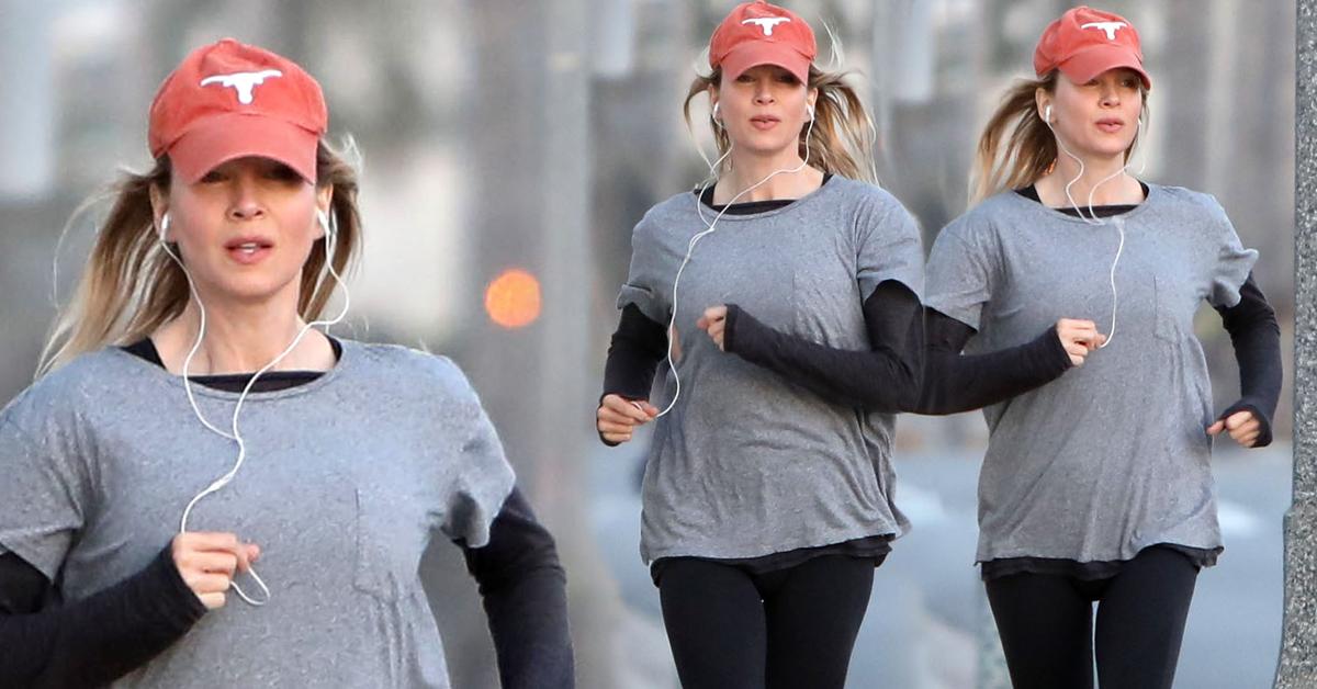 Renee Zellweger Looks Surprisingly Youthful During Afternoon Jog