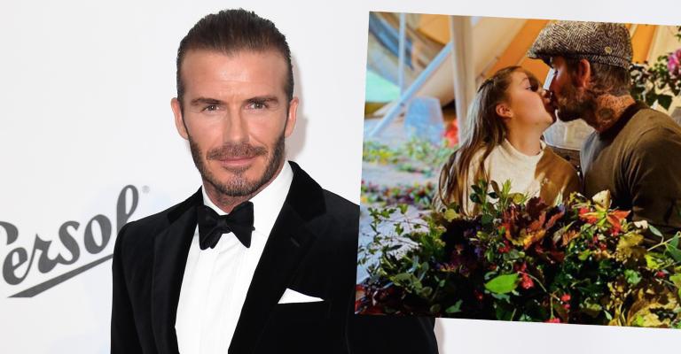 David Beckham Gets Trolled For Kissing Daughter Harper On The Lips
