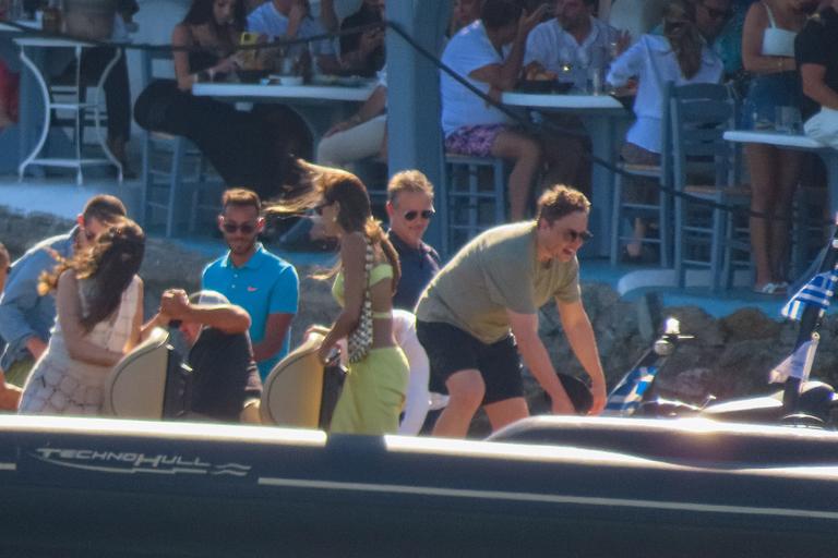 Shirtless Elon Musk Vacations In Mykonos On Yacht Bikini Clad Woman