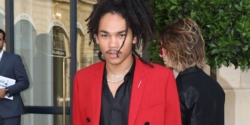 Luka Sabbat Rocks A Blood Red Suit At Dior Dinner in Paris