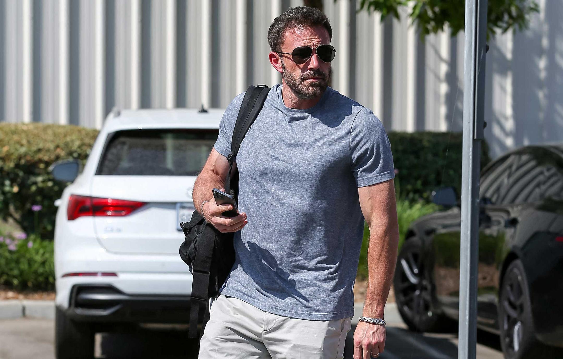 Ben Affleck Smokes Cigarette In Cozy Sweater