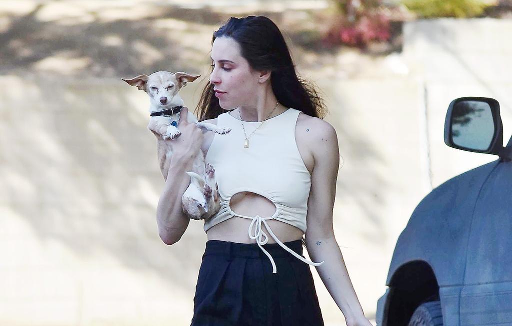 Scout Willis Wears Bikini Top Blazer And High Waisted Pants To Event