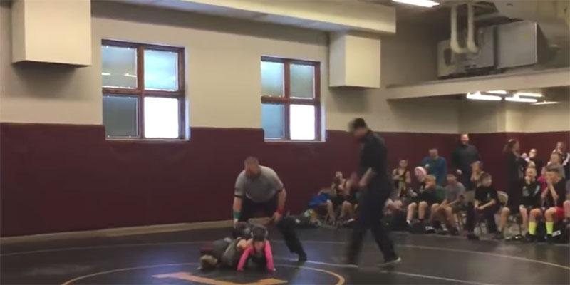 Little Brother Steps In To Defend Sister At Her Wrestling Match