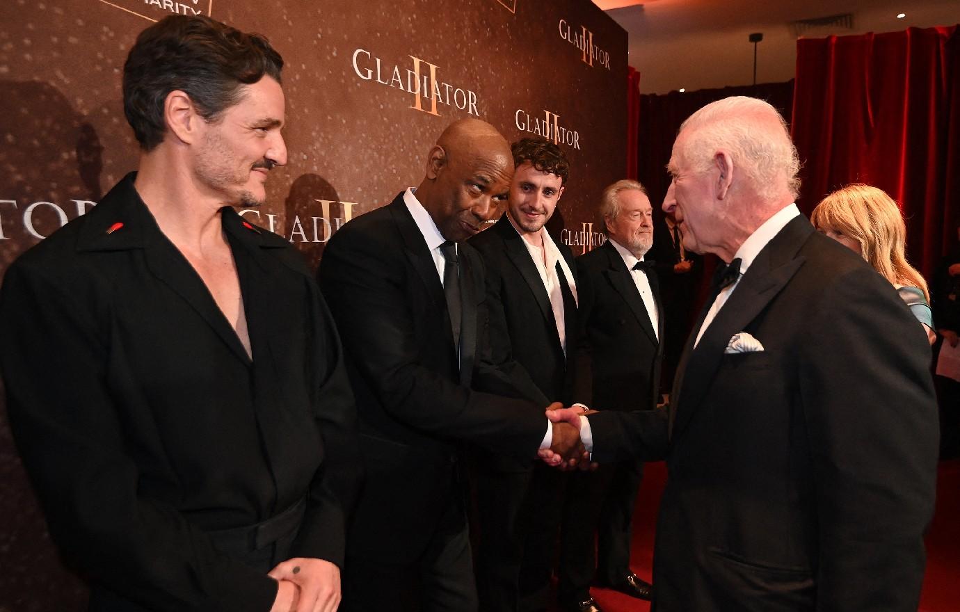 Denzel Washington Has Awkward Moment With King Charles At Premiere