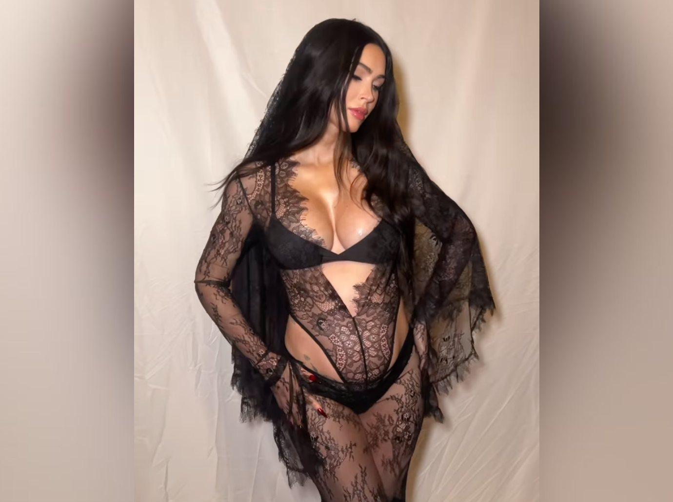 Pregnant Megan Fox Shows Off Baby Bump In Risque Dress: Watch