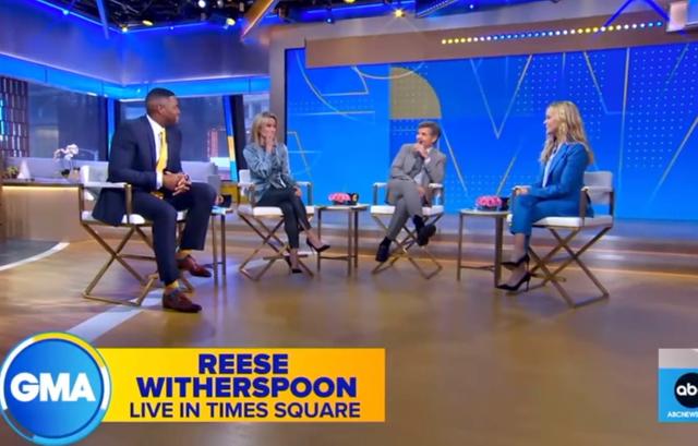 GMA's Amy Robach Jokes About Work Drama To Reese Witherspoon GMA's Amy Robach Jokes About Work Drama To Reese Witherspoon