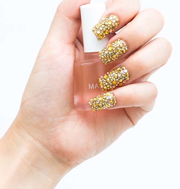 #ManicureMonday: This Embellished Gold Mani Is Super-Easy to Do!