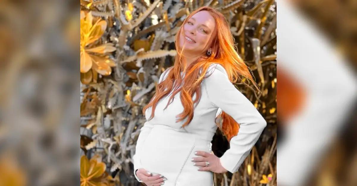 Lindsay Lohan Flaunts Growing Baby Bump As She Shows Off Cute Nursery