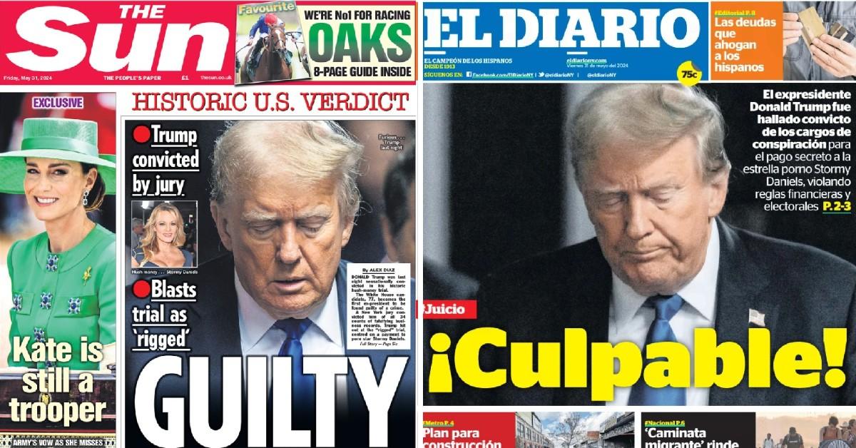Donald Trump's Guilty Verdict: What Newspapers Put On Their Front Cover