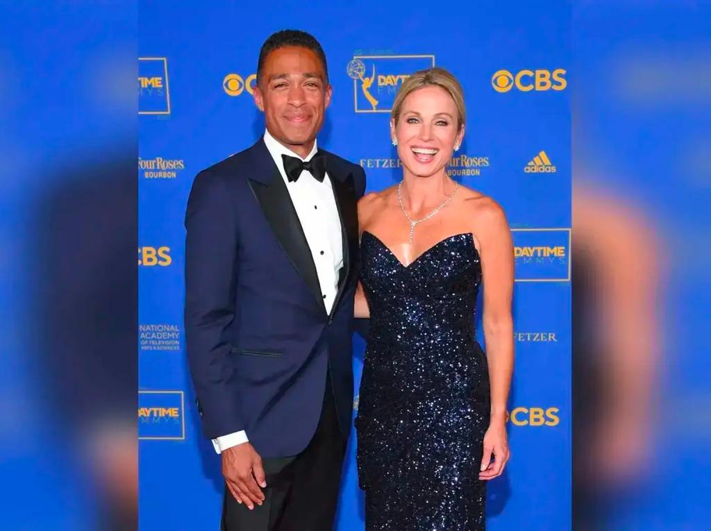 Amy Robach & T.J. Holmes Get Handsy During Dinner Date