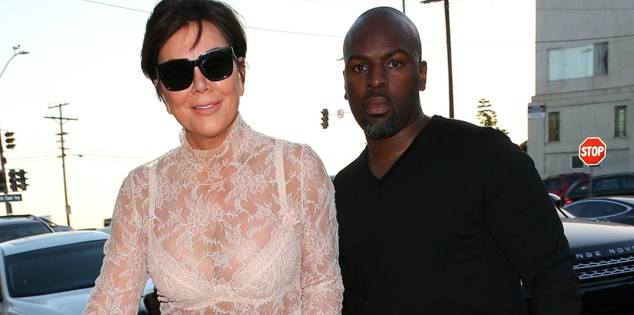 Kris Jenner Steps Out In A Barely There See Through Top With Corey