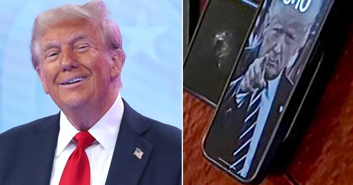 Donald Trump Blasted For Having Photo Of Himself On His Phone Screen