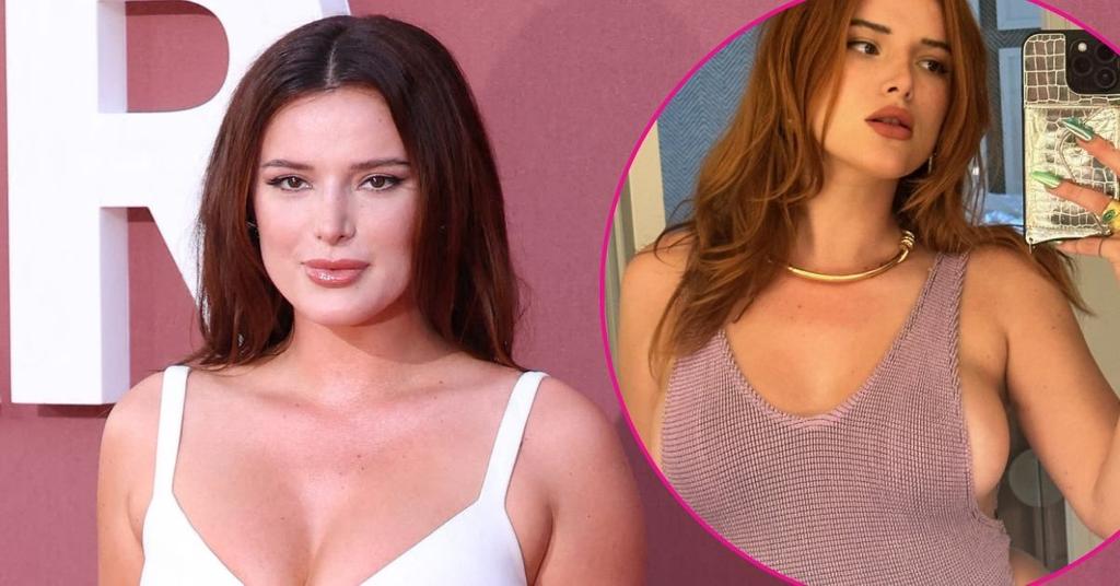 Bella Thorne Flaunts Pouty Lips & Sideb--- in Steamy Braless Photo