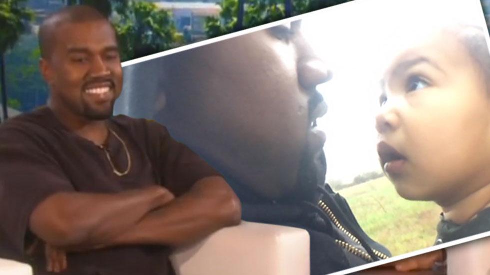 See Kanye West Smile At North In New Music Video—It's Too Cute!