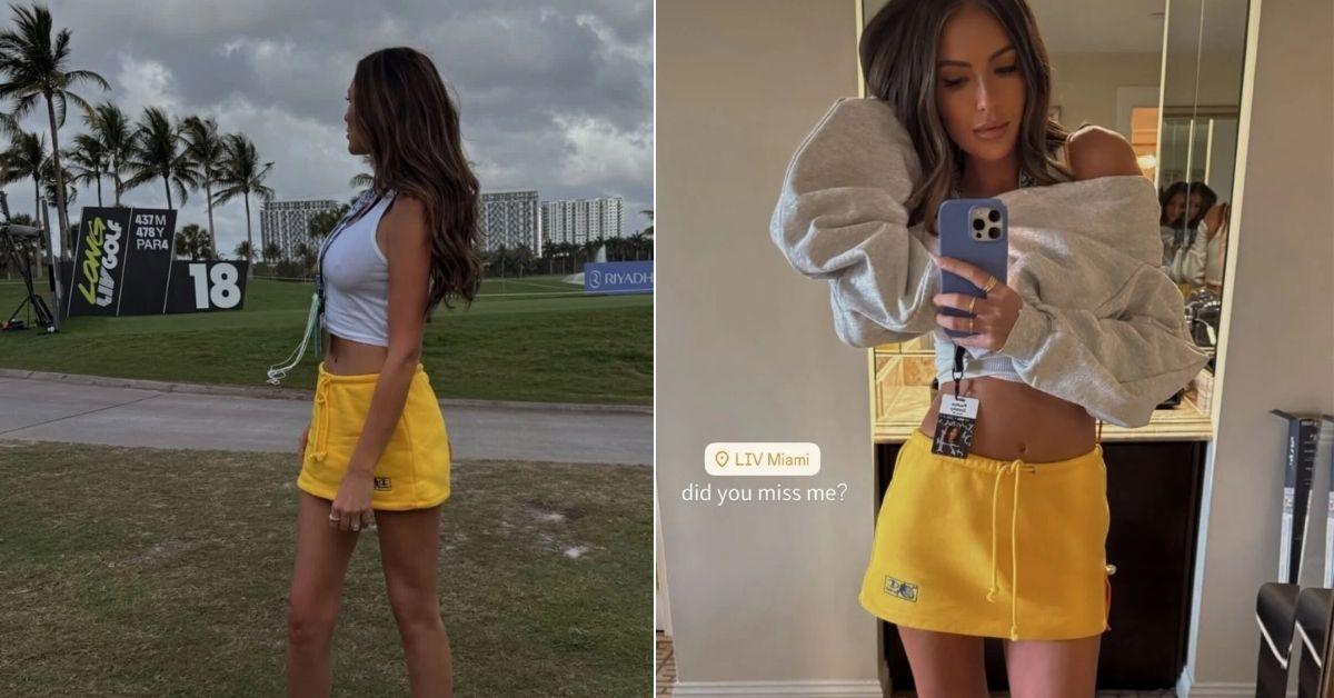 Paulina Gretzky Shows Her Toned Tummy In Outfit For Golf Event In Miami