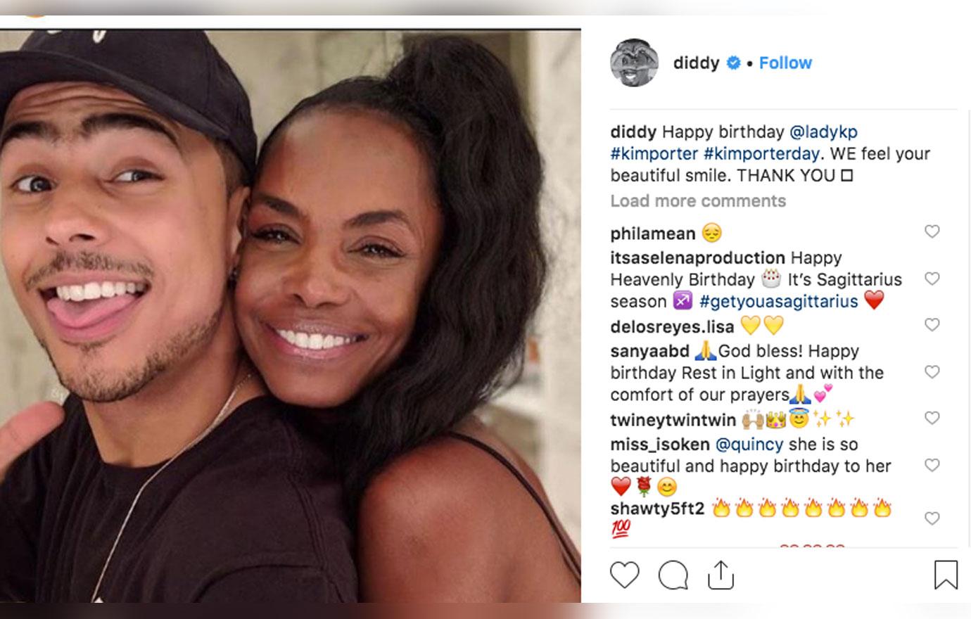 Christian Combs Wishes His Late Mother Kim Porter A Happy Birthday