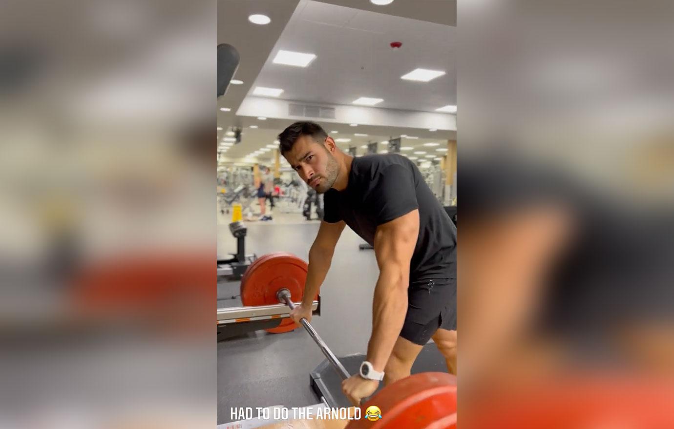 Britney Spears' Fiance Sam Asghari Flaunts Fit Physique At The Gym