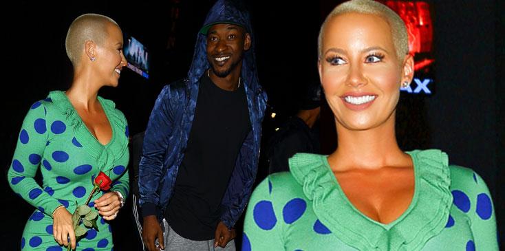 Back On! Amber Rose Reveals Her Shapely Legs With Terrence Ross After ...