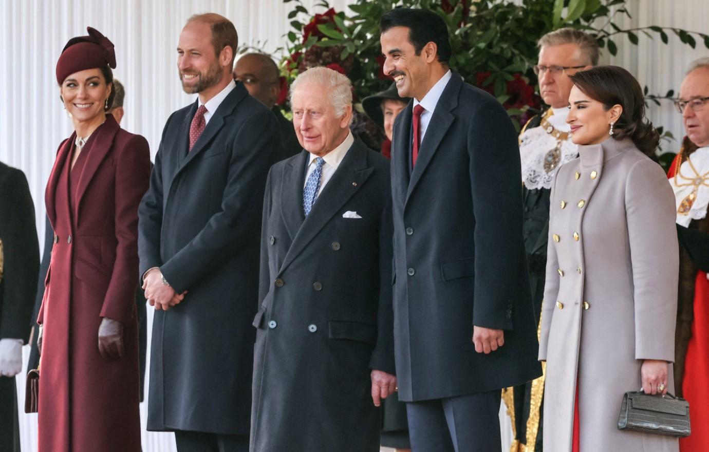 Kate Middleton Joins Royal Family In Welcoming Amir Of Qatar: Photos