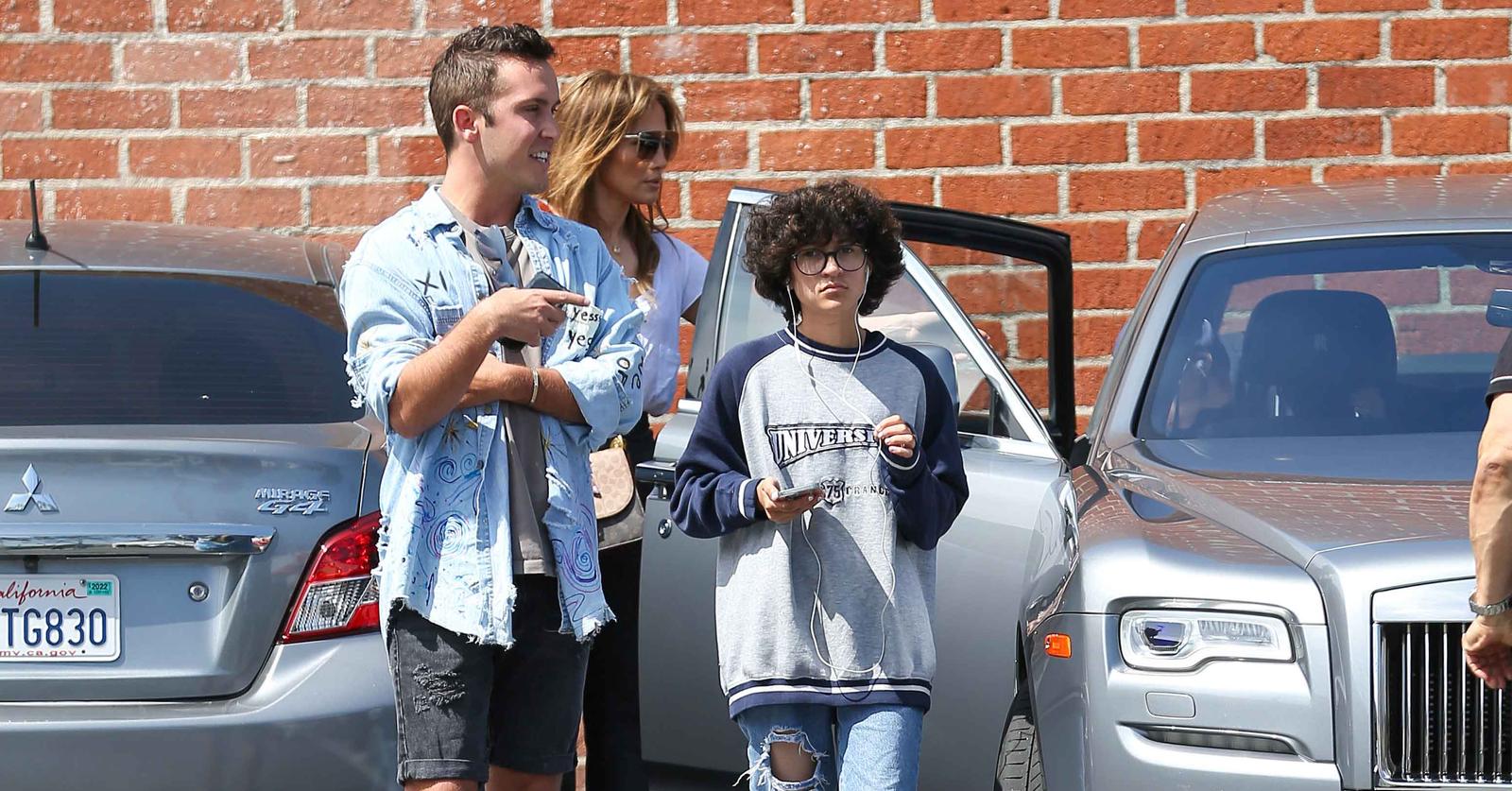 Jennifer Lopez Brings Phone-Distracted Child Emme For Lunch In LA