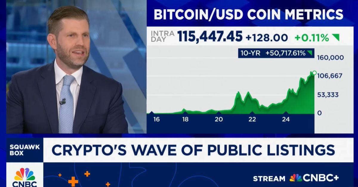 Eric Trump Slams Hunter Biden's 'Finger Art' In CNBC Interview