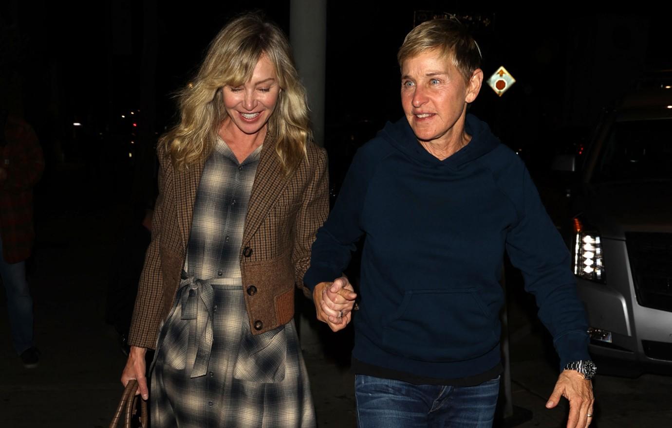 Ellen DeGeneres & Portia De Rossi Hold Hands During Date Night