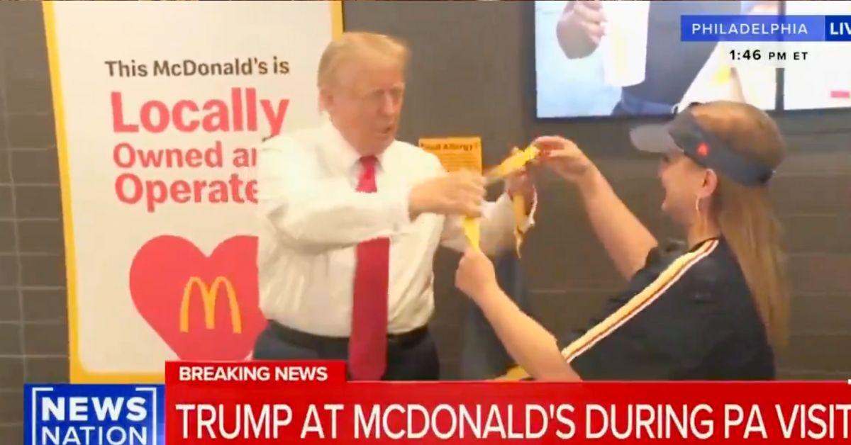 Donald Trump Accused Of Faking McDonald's Photo Opp
