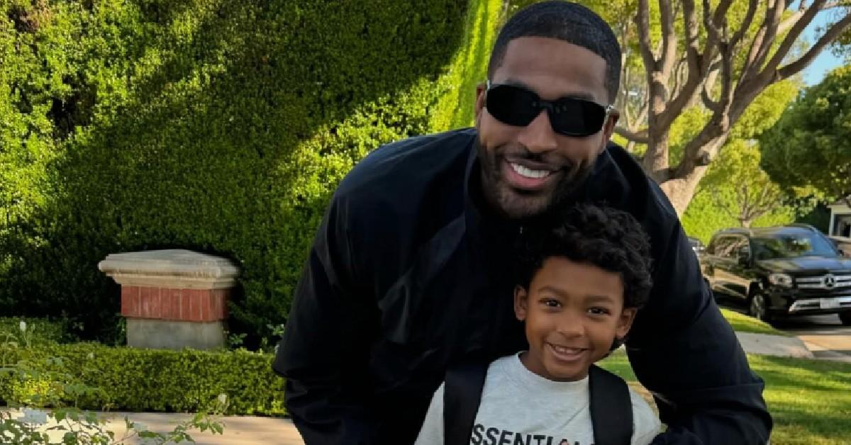 Tristan Thompson Praised For Visiting Son Prince, 7: Photos