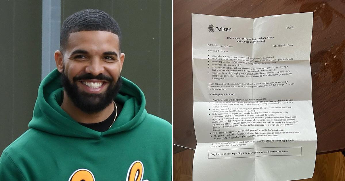 Drake Hints At Run-In With Swedish Police Amid Arrest Rumors