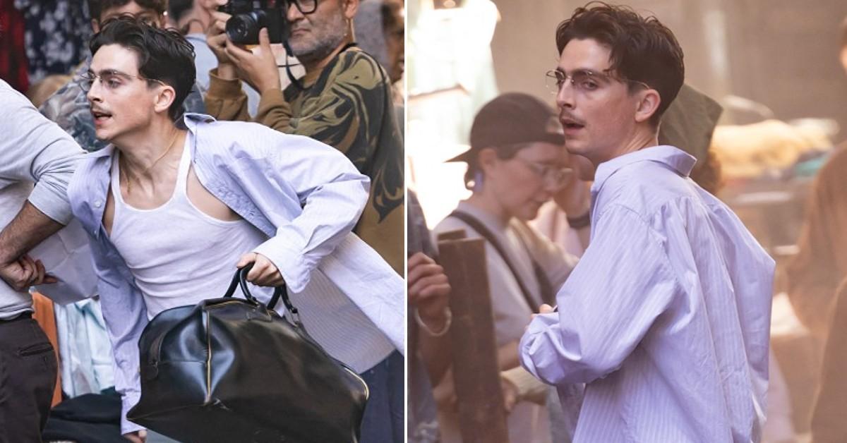 Timothee Chalamet Debuts New Look While Filming In NYC: Photos