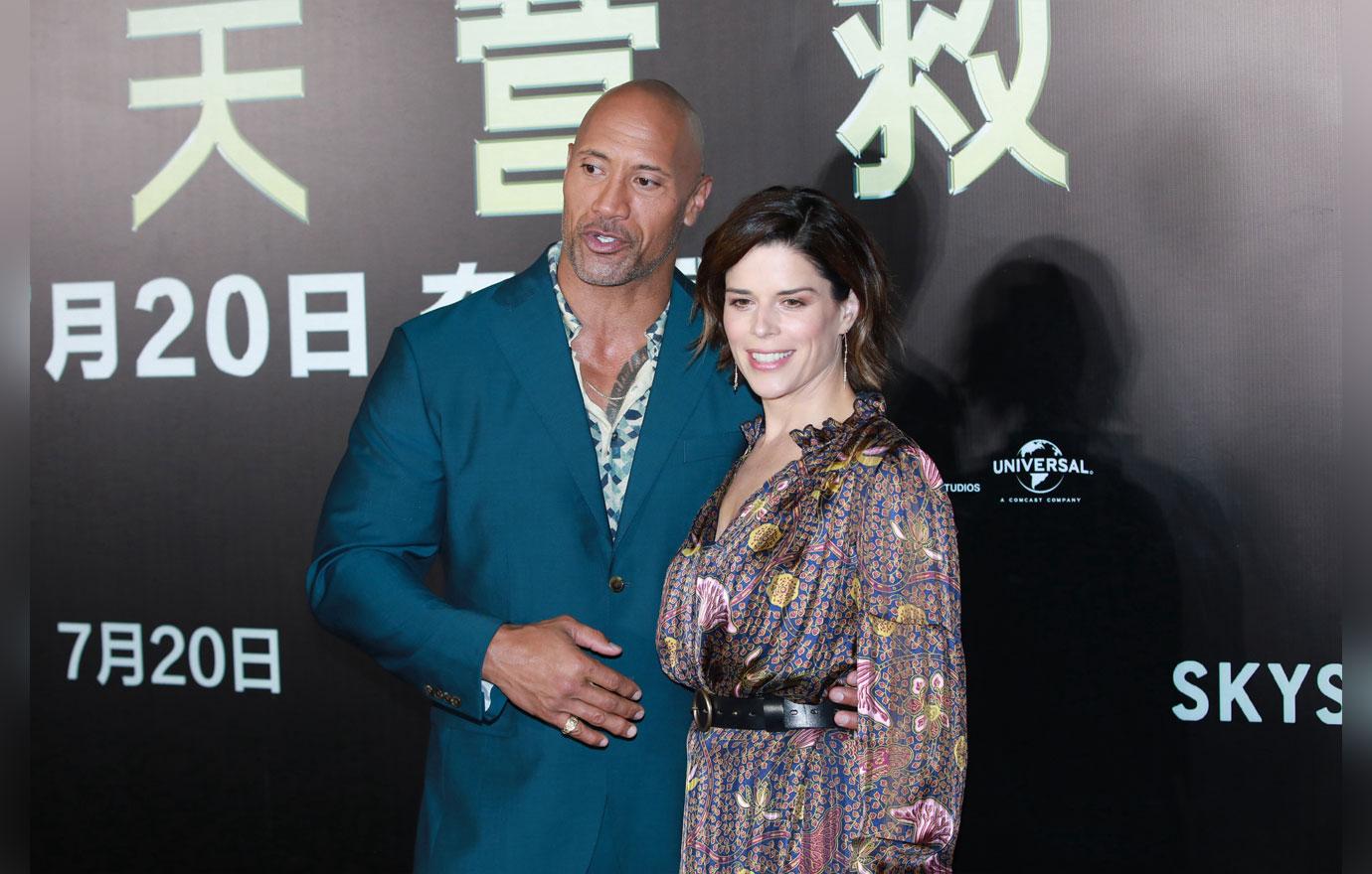 PICS 'The Rock' Looks Dapper In Blue At 'Skyscraper' Beijing Premiere