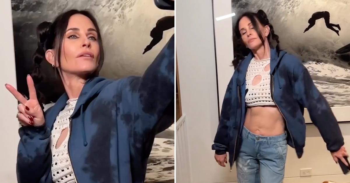 Courteney Cox Shows Off Her Abs In Gen Z Girl Video: Watch