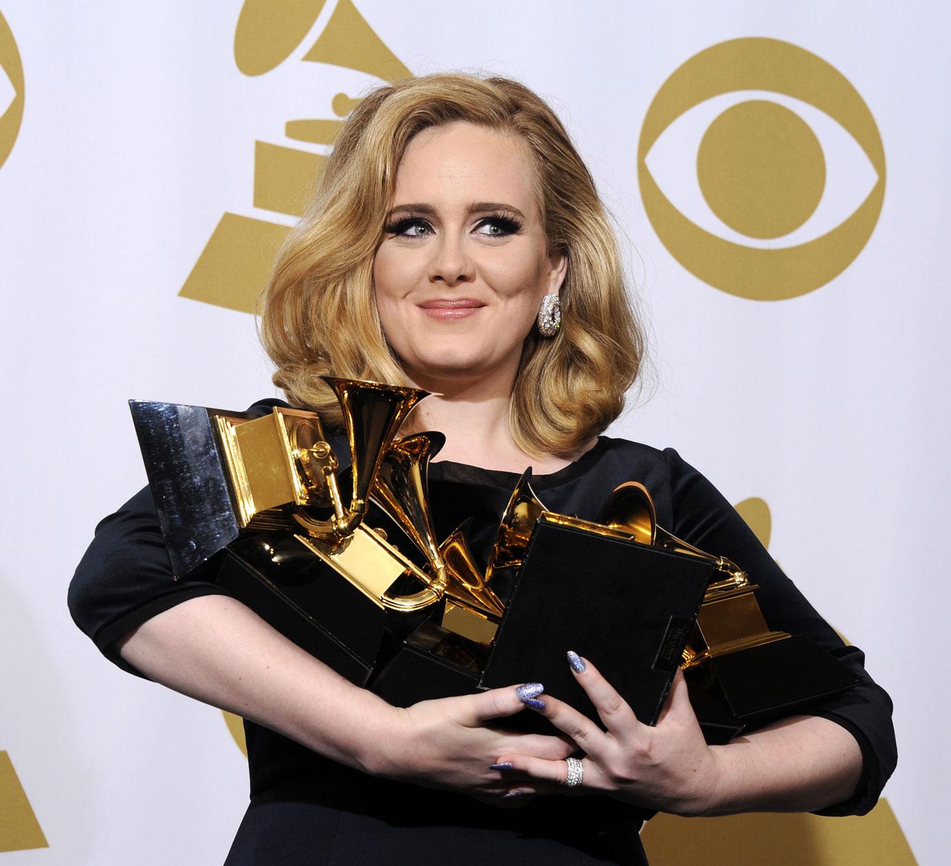 Adele Shows Off Svelte Figure In Sexy Leopard Print Dress