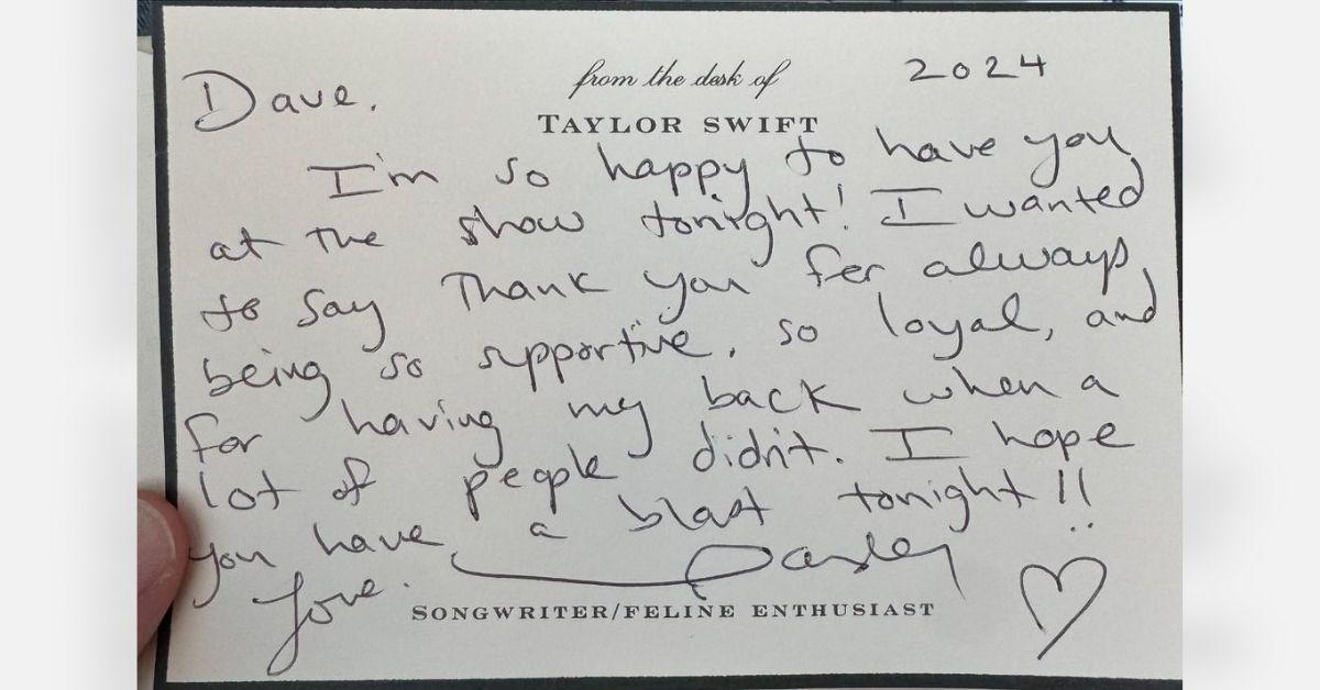 Taylor Swift Thanks Dave Portnoy For 'Having Her Back' In Sweet Letter