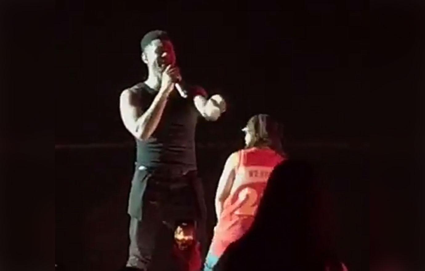 Usher Spotted Leaving His Private Jet To Get Ready For His Concert In ...