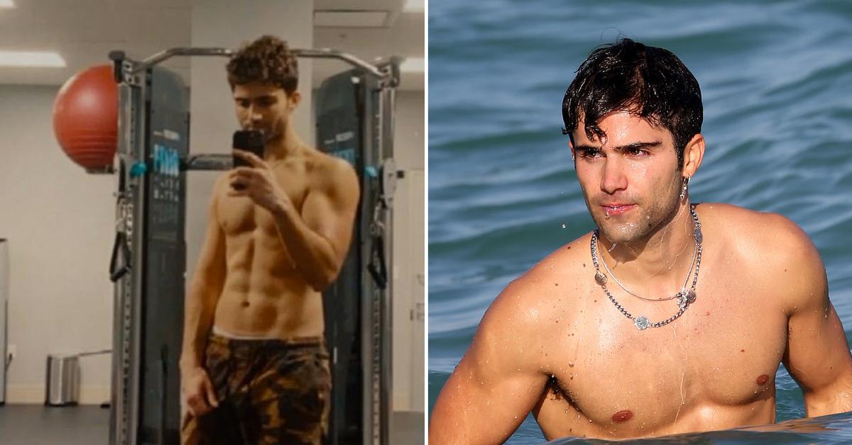 Demi Lovato's Ex Max Ehrich Flaunts Abs In Miami: Photos