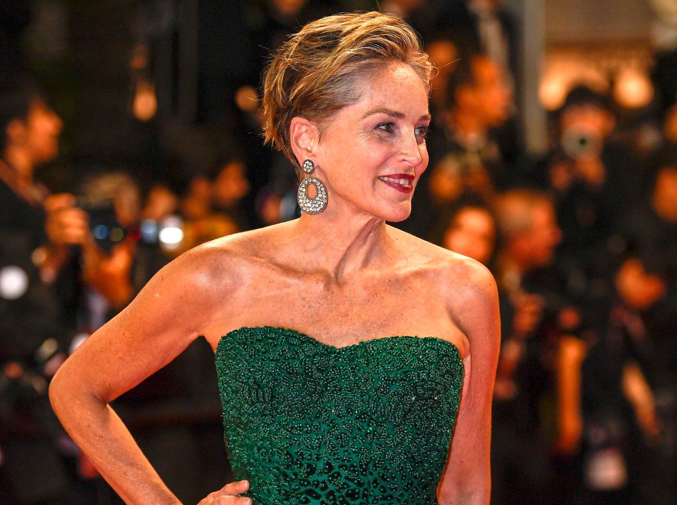 Sharon Stone Wears Lingerie To Recreate 'Basic Instinct' Scene