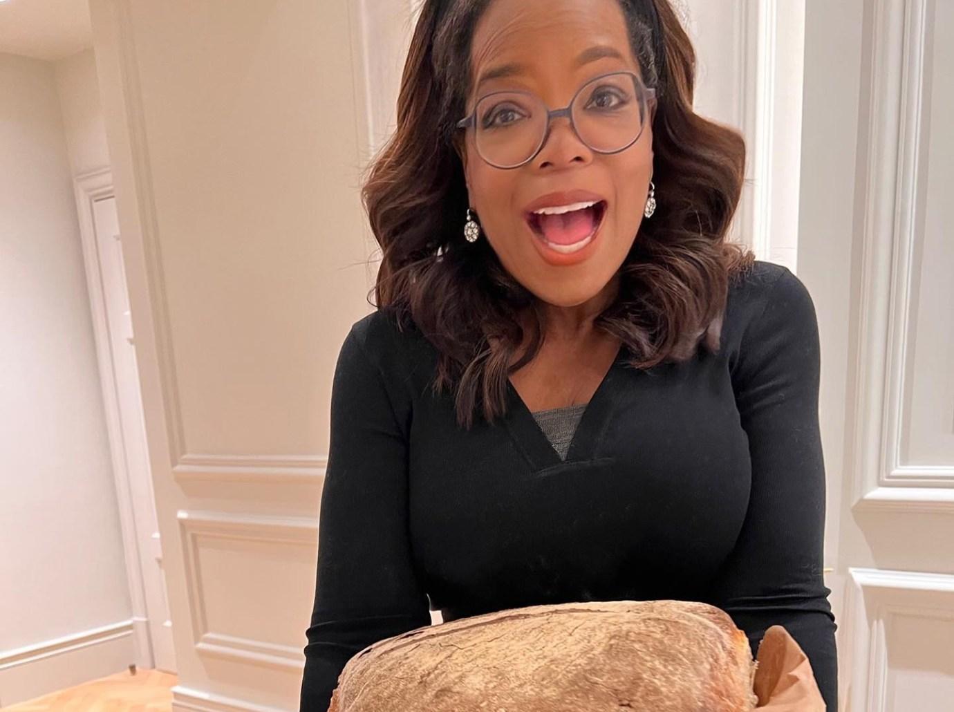Oprah Winfrey Shows Off Slim Figure In Sequined Purple Gown: Photo