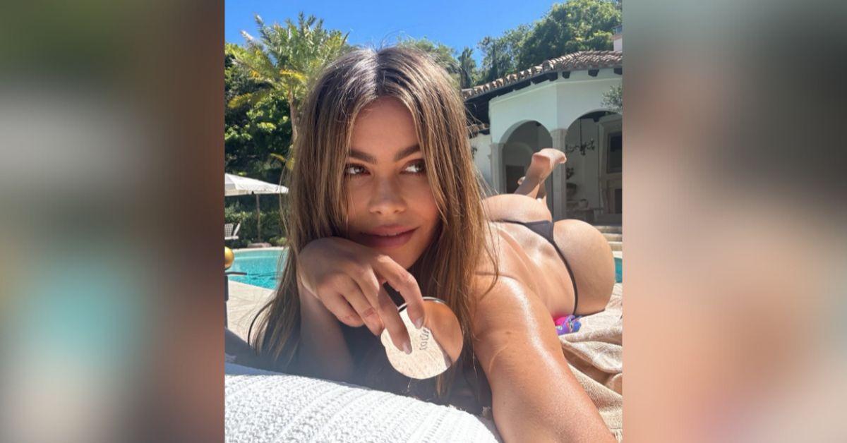 Sofia Vergara, 52, shares a cheeky snap of herself flashing her bottom in a skimpy thong bikini ...