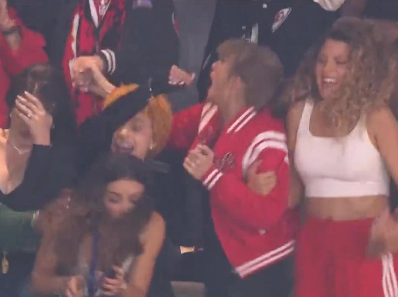 Lana Del Rey Knocked Over During Taylor Swift's Super Bowl Celebration