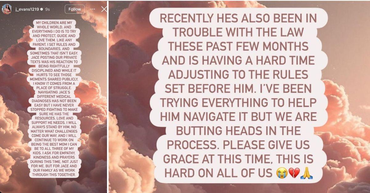 Jenelle Evans Accused of Using AI To Respond To Son Jace's Leaked Texts