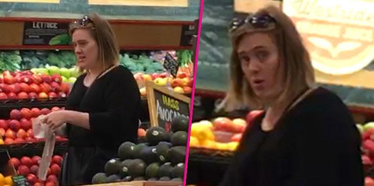 Back On The Diet? Adele Grocery Shopping For Produce After Getting ...